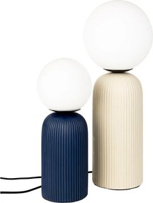 Béžová keramická stolní lampa se skleněným stínidlem (výška 53 cm) Dash – Zuiver