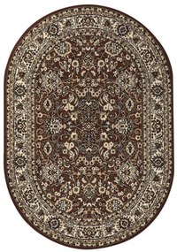 Sintelon, Kusový koberec Teheran Practica 59/DMD ovál, 200x290, hnědá, chodba / předsíň