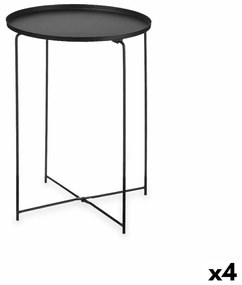 Gift Decor Postranní stolek Černý Kov 35 x 50,5 x 35 cm Kulatý 4 kusy