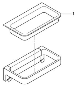 GROHE 41107DC0 - Polička do sprchy START CUBE 200 mm nerez