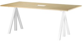 STRING Pracovní stůl Works, White / Oak, 160 x 78 cm