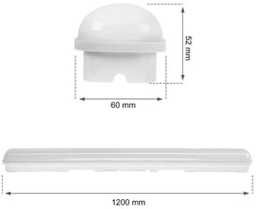 Průmyslové LED světlo s IP65 LIMEA GO 50W/6000K/120 cm