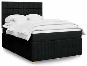Box spring postel s matrací černá 140 x 190 cm textil 3294353