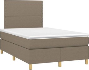 Box spring postel s matrací a LED taupe 120 x 200 cm textil 3135345