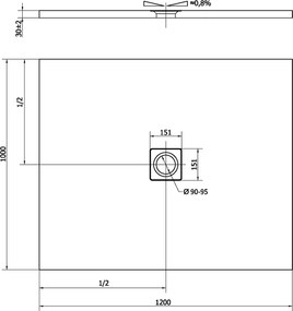 Polysan Flexia sprchová vanička 120 x 100 cm s možností úpravy rozměru litý mramor béžová matná 71563.81