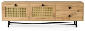 TV stolek HAPSIYAS 180 cm dub/černý