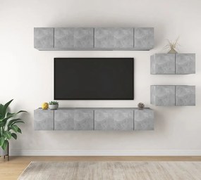 vidaXL TV stolky 8 ks dřevotříska [3078727] Barva: Betonová šedá