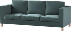 Potah na pohovku IKEA  Karlanda 3-místná nerozkládací, krátký barva zelená látka sametová