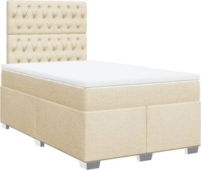 Box spring postel s matrací krémová 120x200 cm textil 3290467