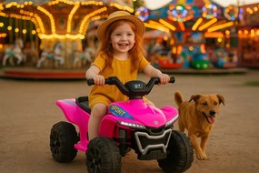 Elektrické autíčko QUAD Kids E-ATV růžové
