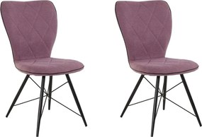 Danish style Jídelní židle Lore (SET 2 ks), antracitová / růžová