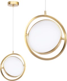 Toolight Toolight, závěsné LED svítidlo 26cm, 4000K, APP1791-CP, zlatá matná, OSW-06068