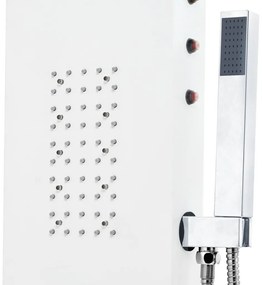 vidaXL Sprchový panel set hliníkový 20 x 44 x 130 cm bílý