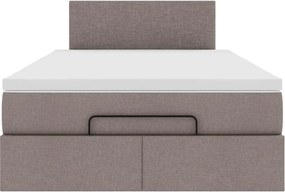 Osmanský rám postele s matrací taupe 120x190cm textil 3311363