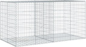 Gabionový koš s víkem 200 x 100 x 100 cm pozinkované železo 3295192