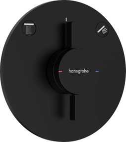 Hansgrohe DuoTurn S, baterie pod omítku pro 2 spotřebiče, černá matná, HAN-75418670