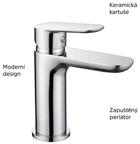 Mereo Mereo, Umyvadlová stojánková baterie, Viana, s bidetovou sprchou, CBE10105