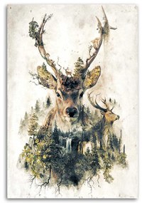 Gario Obraz na plátně Umělecký jelen Rozměry: 40 x 60 cm