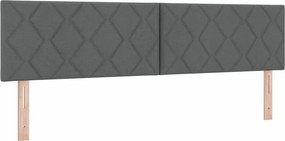 Postel s boxspringem s čelo Tmavě šedá 180 x 200 cm textil 3338784