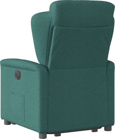 Zvedací polohovací křeslo tmavě zelené textil 3303140
