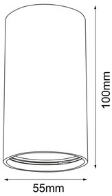 Brosline 1252 - Bodové svítidlo POINT 1xGU10/10W/230V černá
