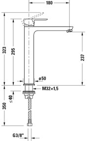 Duravit DC1043002046 - Umyvadlová baterie D-CODE matná černá