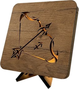 Li-Go Znamení "Střelec" lampa 19x19 cm provedení povrchu: jedle
