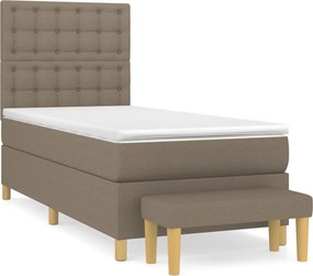 Box spring postel s matrací taupe 80x200 cm textil 3137433