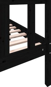 Rám postele černý masivní borovice 75 x 190 cm malé jednolůžko 3101312