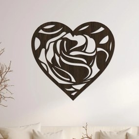 dřevo života Dřevěné srdce na zeď - LOVE Zvolte barvu dekoru: Wenge, Rozměry šxv (cm): 40x36
