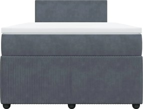 Box spring postel s matrací tmavě šedý 120x190 cm samet 3289981