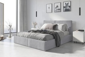 Čalouněná postel HILTON 180x200cm výklopná šedá