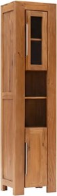 furniture-nabytek.cz - Koupelnová sada Osvaro akácie - Stříbrné kovové úchytky