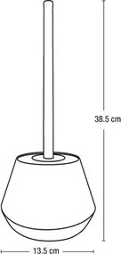 Spirella JOSHUA matně černá / WC štětka / Keramická nádoba