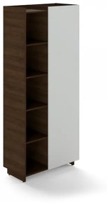 Kombinovaná skříň Trevix 90 x 46 x 213 cm, pravá / Dub Charleston a bílá