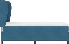 Postel s boxspringem s čelo Tmavě modrá 200 x 80 cm samet 3340956