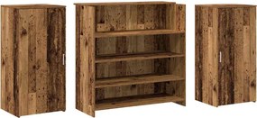 Recepční stůl starého dřeva 200x50x103,5 cm kompozitní dřevo 3324185