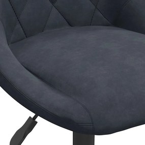 Barová židle tmavě šedá samet 335317