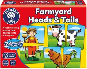 Orchard toys vzdělávací hra - farma - hlavy a ocásky