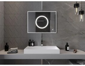 Mexen Koga, LED koupelnové zrcadlo s podsvícením 80 x 60 cm, 6000K, ochrana proti zamlžování, 9821-080-060-611-00