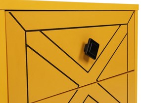 ASIR Noční stolek LUNA – PINE žlutá