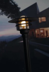 Černý zahradní sloupek Lønstrup 32 pro žárovku E27 116cm  - Nordlux