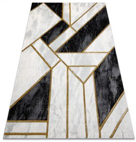 Dywany Łuszczów, Kusový koberec Emerald 1015 black and gold, 80x150, černobílá, kancelář