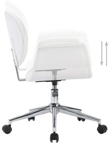 Otočné jídelní židle 2 ks bílé umělá kůže - Default Title