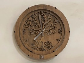 Li-Go "Strom života" světelné hodiny s powerbankou a pohybovým čidlem/dub velikost svítidla/hodin: 50 cm