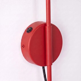 Sollux Lighting Nástěnné svítidlo NOX 1 červené s vypínačem