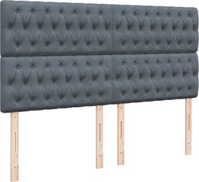 Box spring postel s matrací tmavě šedá 200x200 cm samet 3293309
