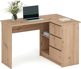 Rohový psací stůl Bega dub artisan