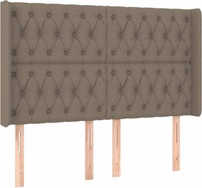 Čelo postele typu ušák taupe 147x16x118/128 cm textil 3119918