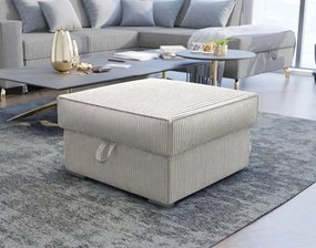 Taburet SMART COSARO XL s úložným prostorem 71x71 cm, světle béžový